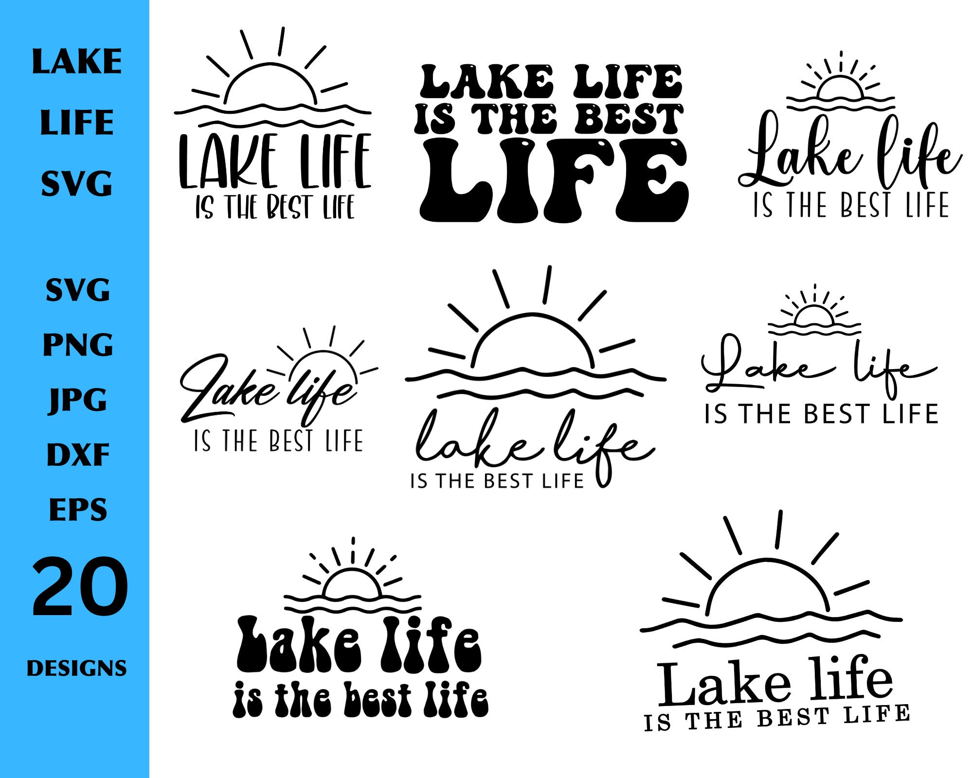 Lake Life is the Best Life Png Svg Bundle, Lake Life Svg, Summer Svg ...