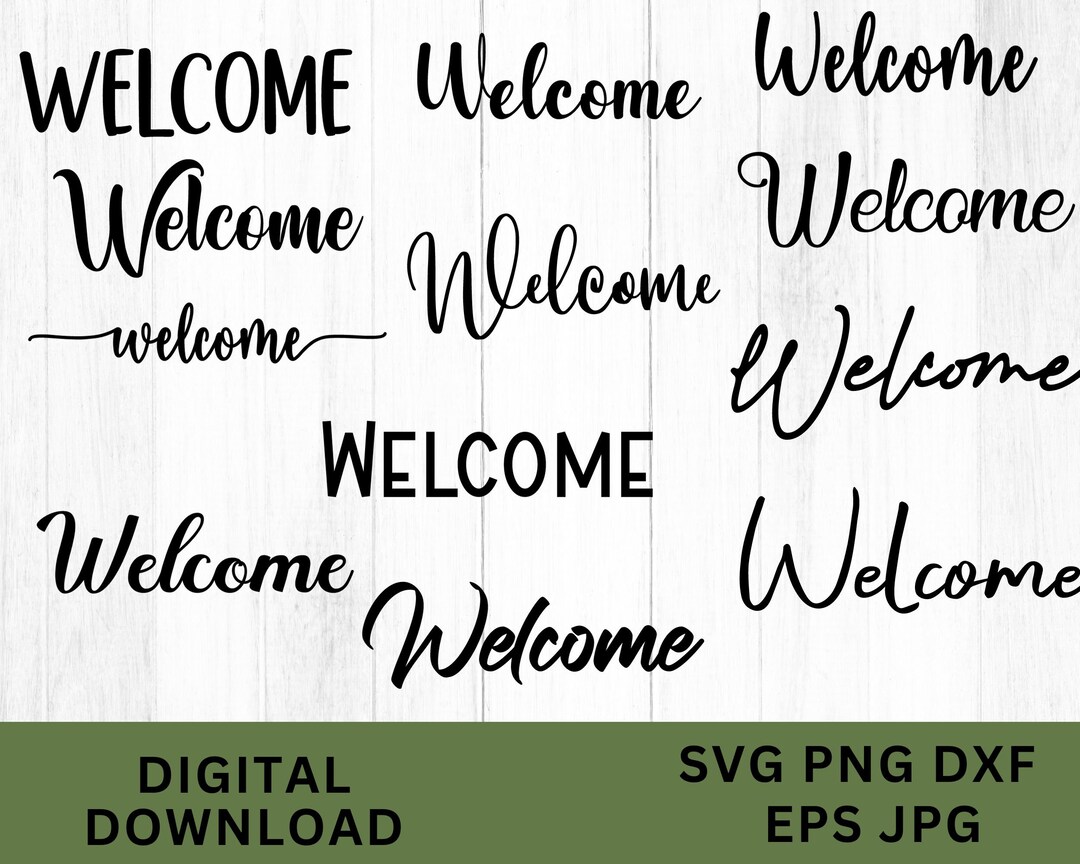 Welcome Svg Bundle, Welcome Signs Png, Welcome Signs Svg, Porch Sign ...