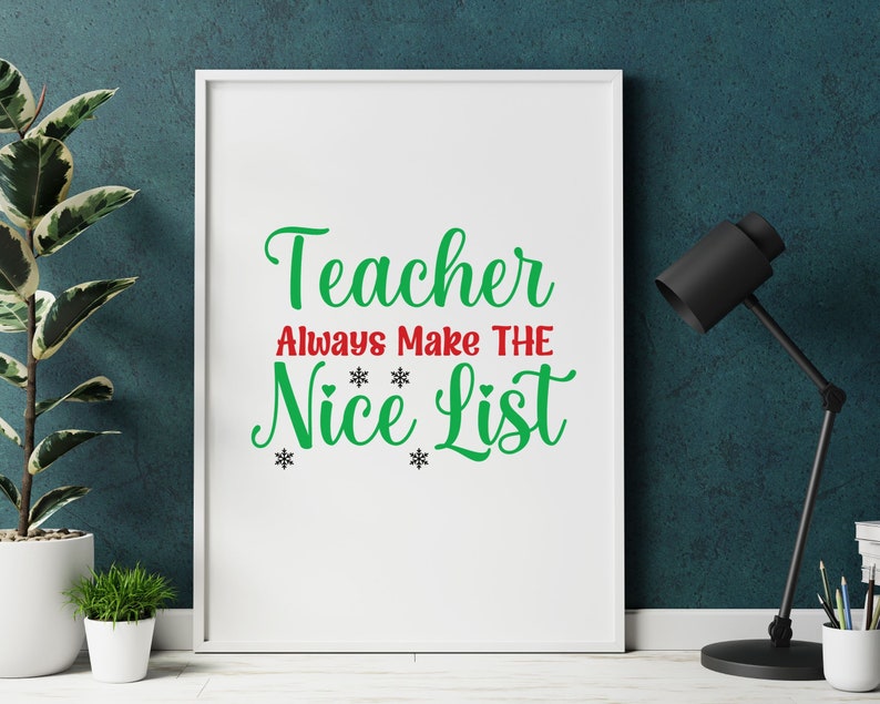 Teacher Christmas Svg Png Bundle, Merry Christmas Teacher Svg, School ...