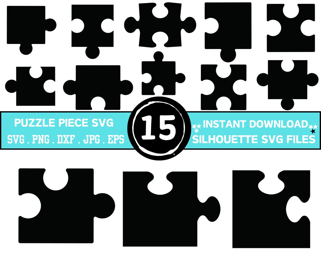 Puzzle Piece Svg Bundle, Puzzle Piece Png, Funny Svg Files, Svg for ...