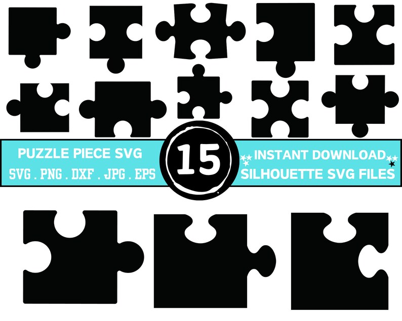 Puzzle Piece Svg Bundle, Puzzle Piece Png, Funny Svg Files, Svg for ...