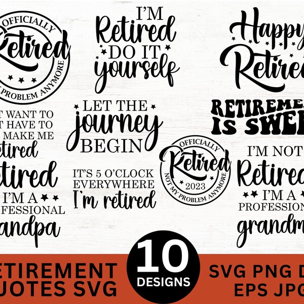Retirement Svg - Etsy