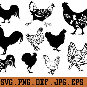 Chicken Svg Hen Svg Svg Files for Cricut Chicken Dxf - Etsy