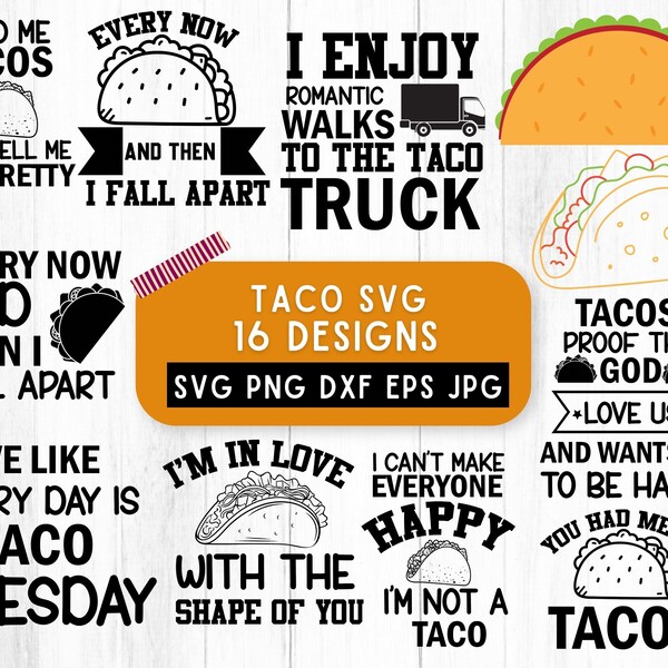 Taco Svg - Etsy