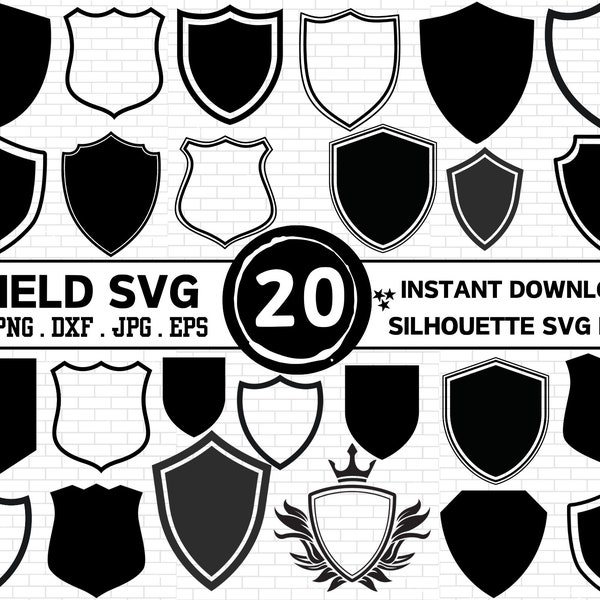 Shield Svg - Etsy