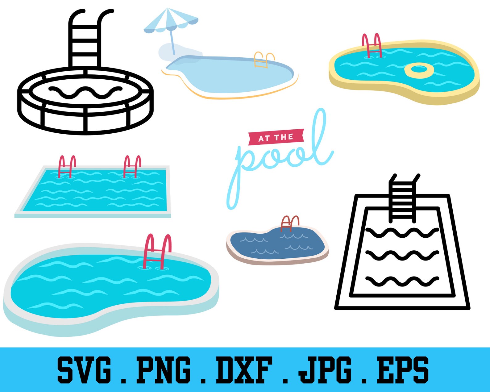 Pool Svg Bundle, Summer Svg, Beach Svg, Pool Sign Svg, Cricut Svg ...