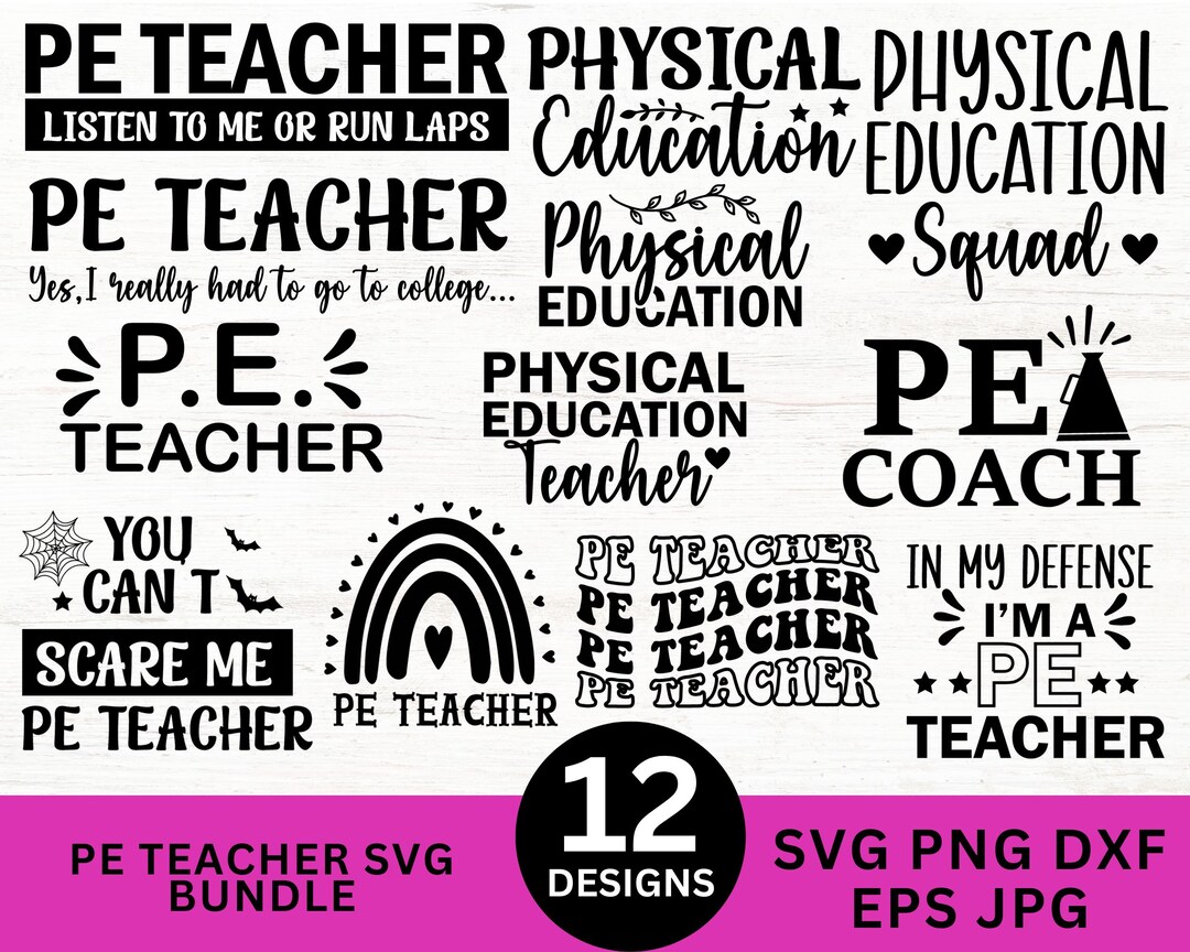 Pe Teacher Svg, Teacher Appreciation, Teacher Svg, Pe Teacher, Svg ...