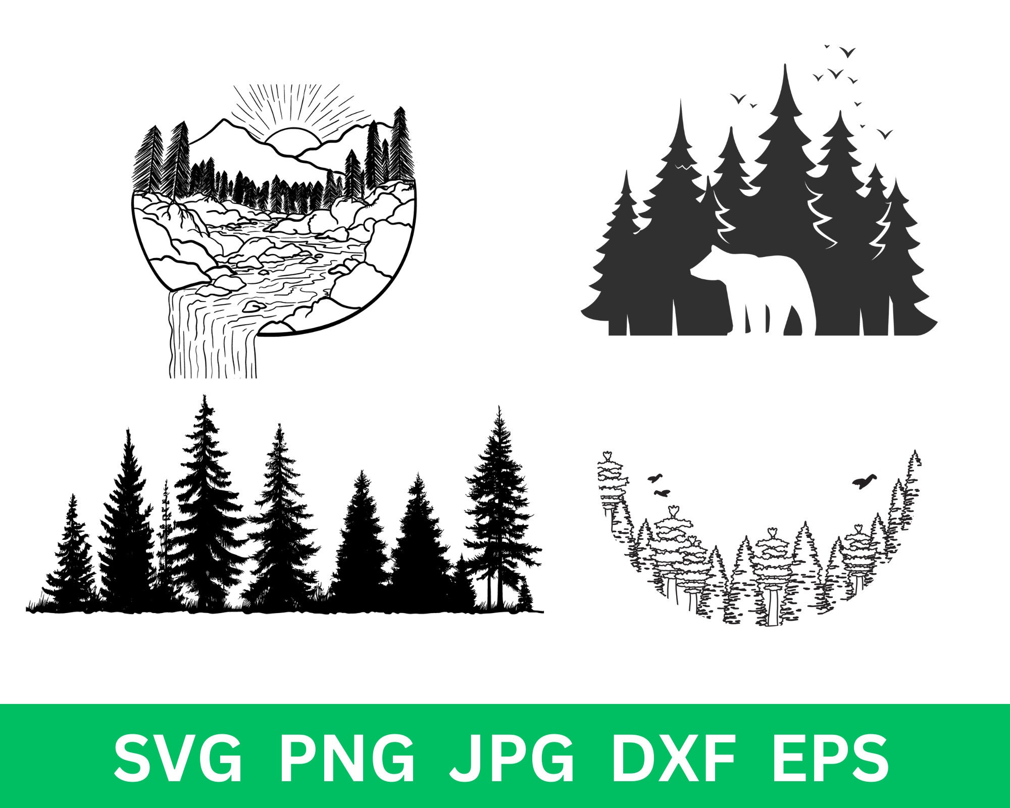 Landscape Svg Bundle, Landscape Png Bundle, Landscape Svg, Nature Scene ...