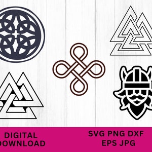 Nordic Valknut Svg, Nordic Valknut Cut Files for Cricut, Viking Symbol ...