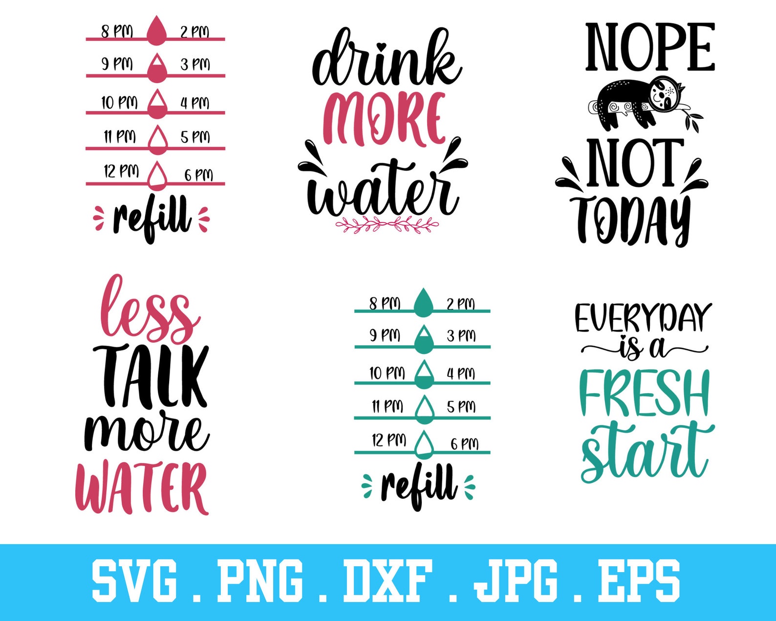 Water Bottle Svg, Water Bottle Png, Svg Files for Cricut, Water Bottle ...
