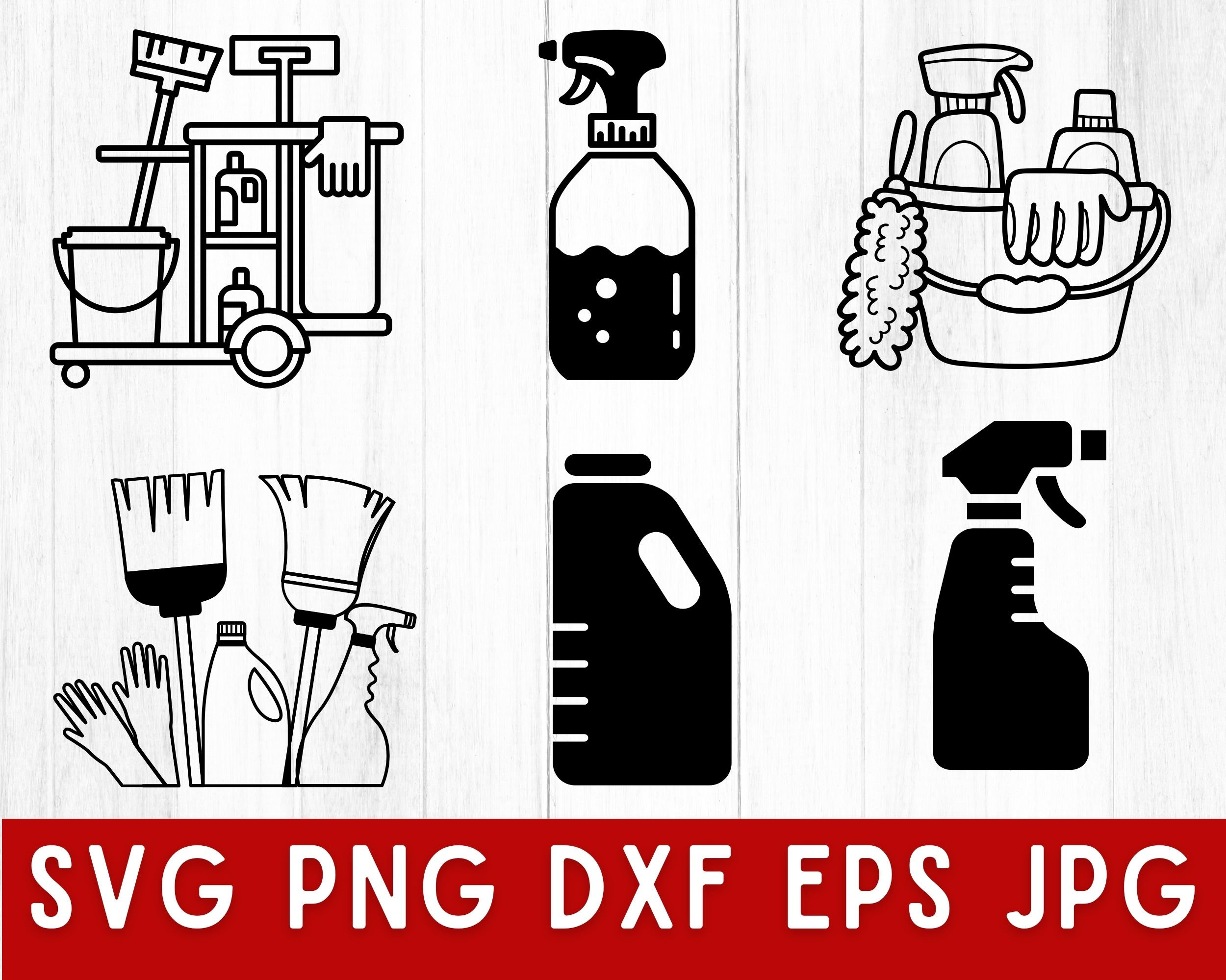 Cleaning Svg Bundle, Cleaning Service Svg, Housekeeping Svg, Cleaning ...