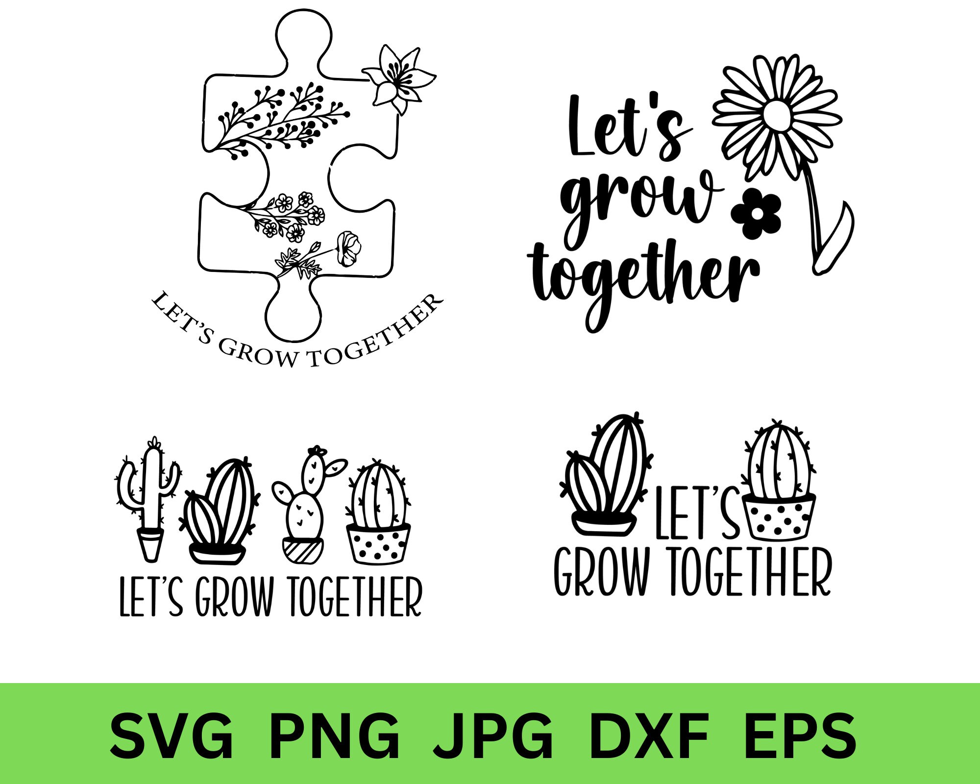 Lets Grow Together Svg, Awareness Svg, Positive Quote Svg, Lets Grow ...