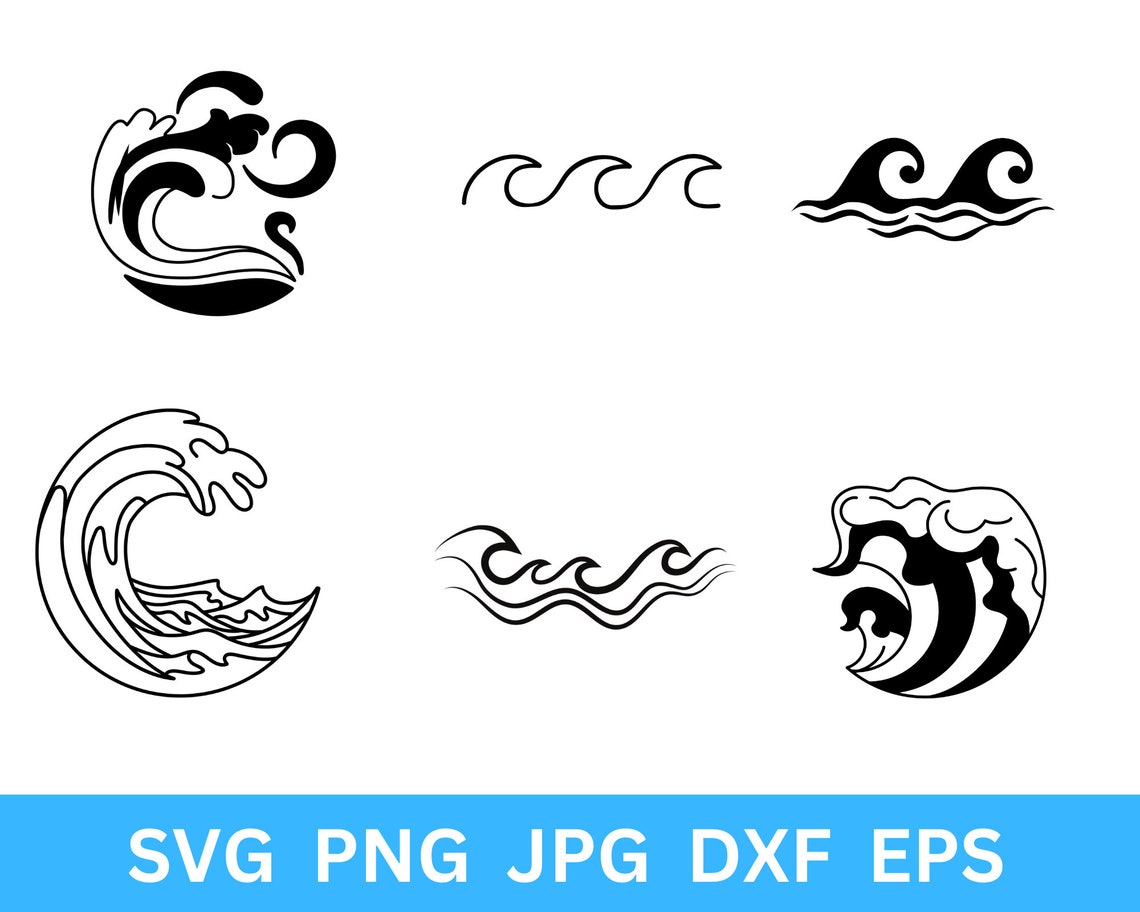Wave Svg Bundle, Waves Svg Png, Beach Svg Bundle, Summer Svg Cut Files ...