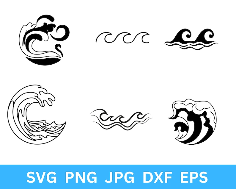 Wave SVG Bundle, Waves SVG Png, Beach SVG Bundle, Summer SVG Cut Files ...