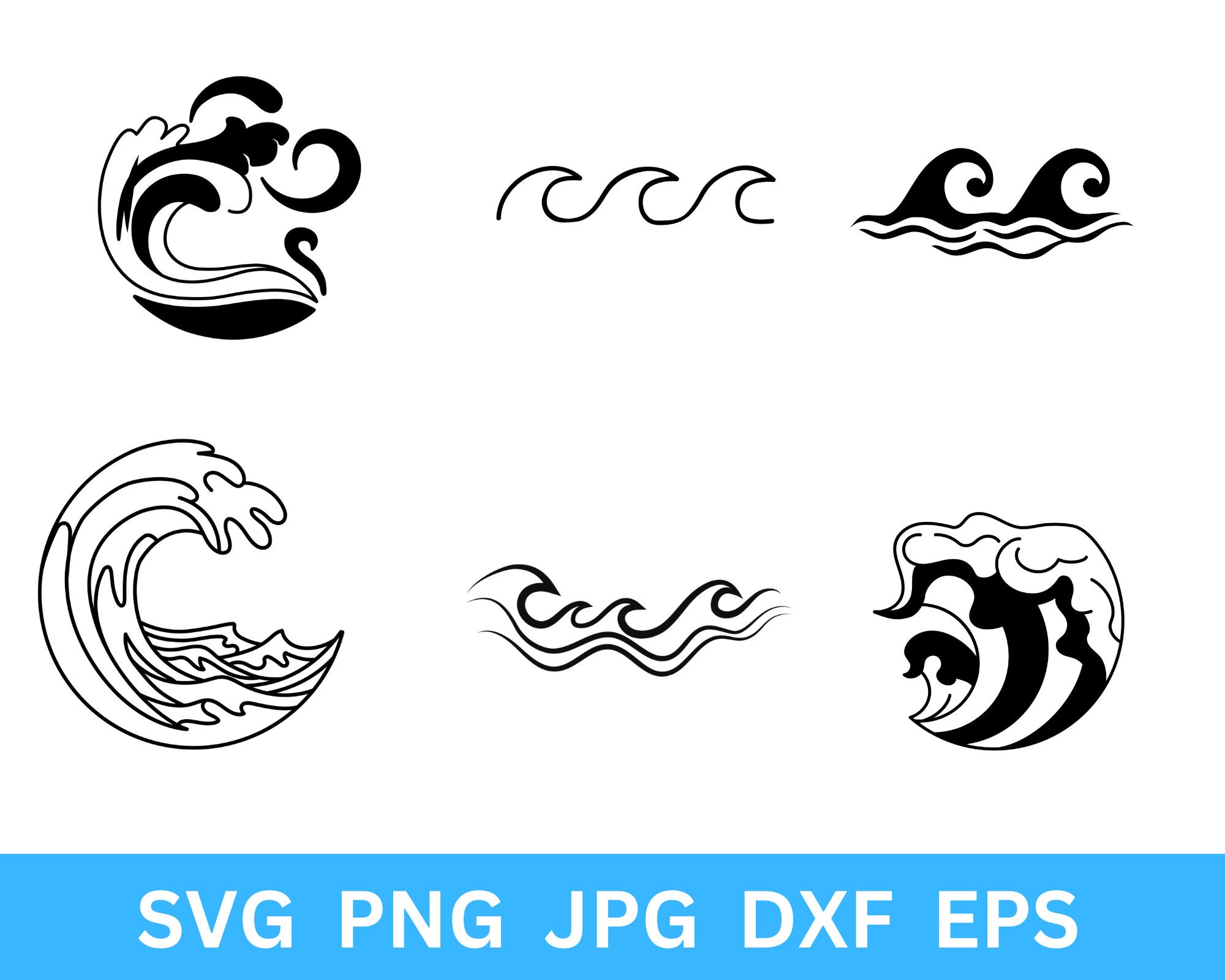 Wave Svg Bundle, Waves Svg Png, Beach Svg Bundle, Summer Svg Cut Files ...