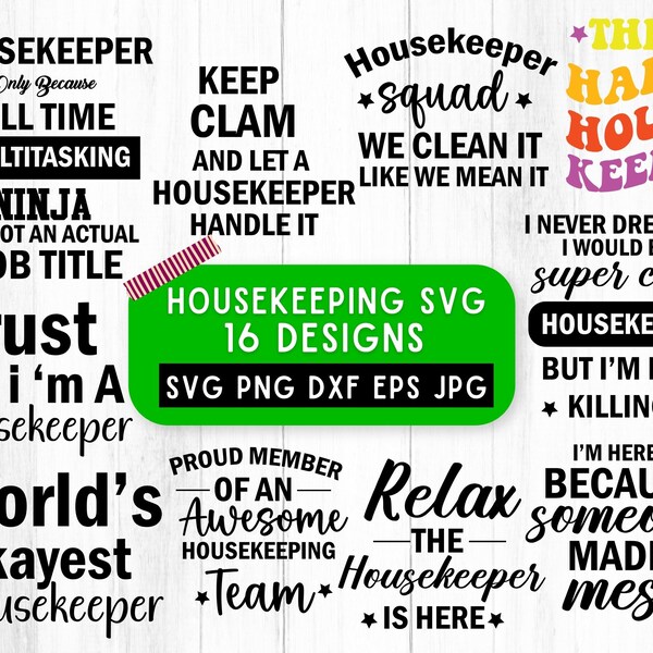 Housekeeping Svg - Etsy
