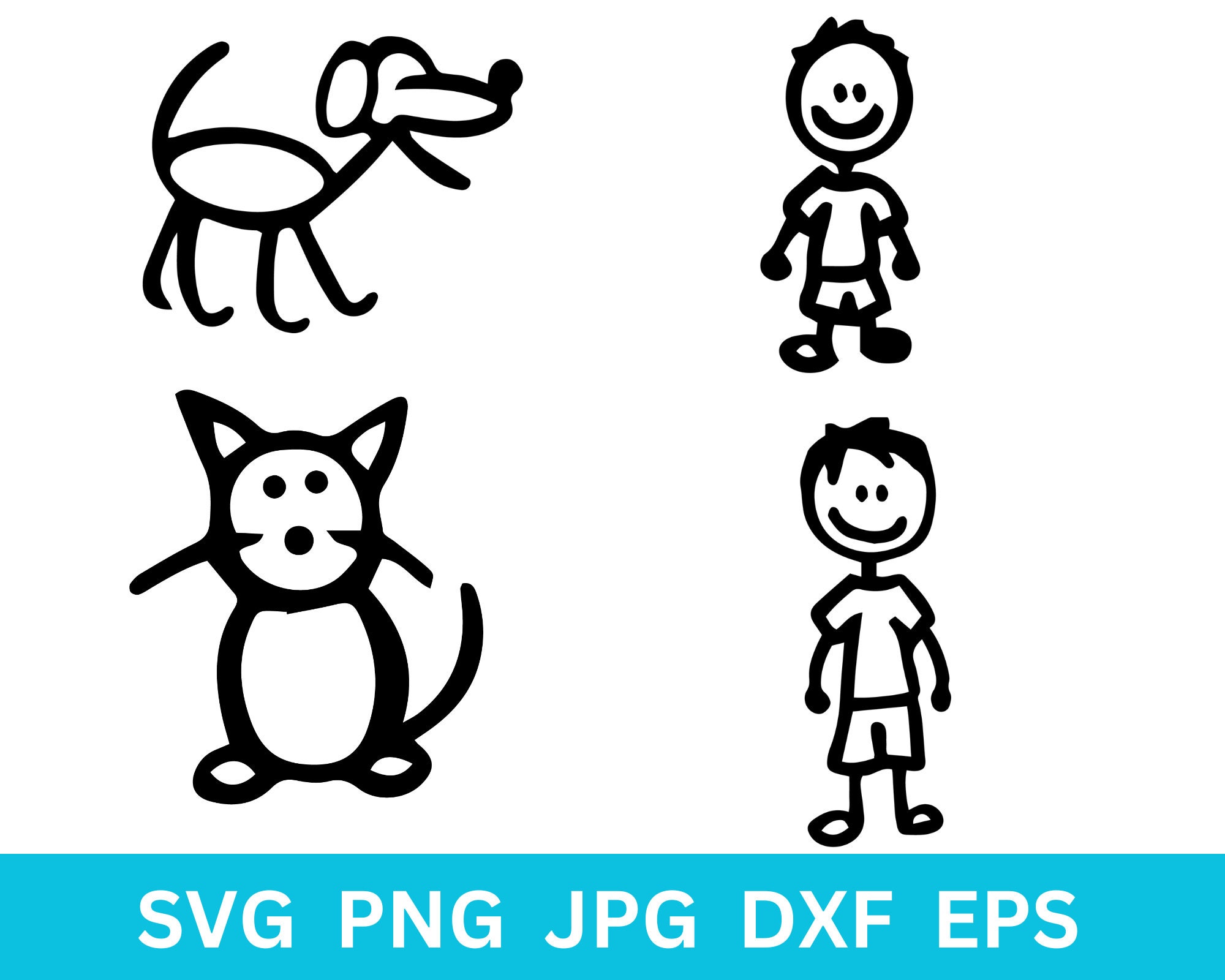 Stick Figure Svg Bundle, Stick People Svg, Stick Family Svg, Svg Files ...