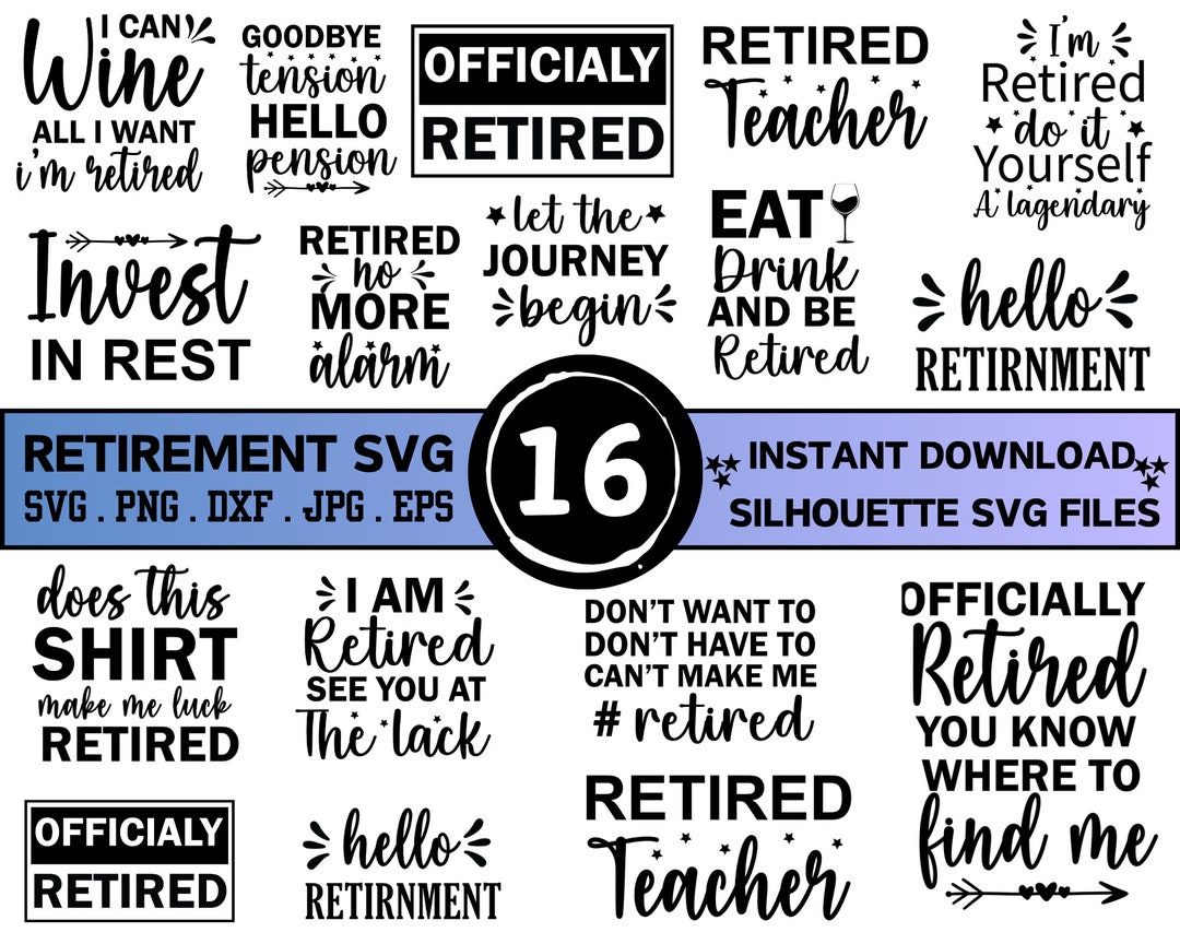 Retirement Svg Bundle, Retired Svg/png,happy Retirement Svg, Retirement ...
