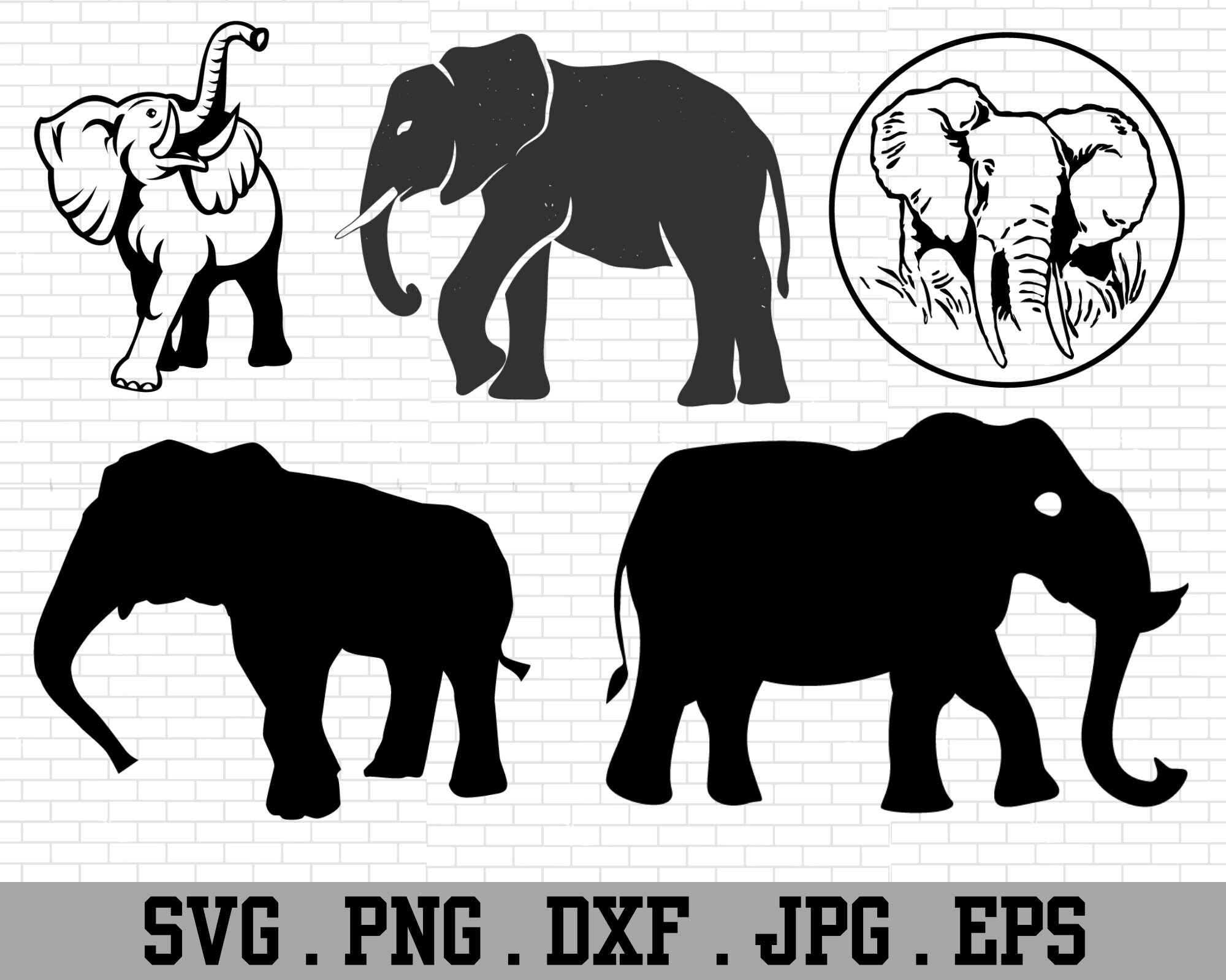 Elephant Svg Bundle Elephant Svg Elephant Clipart Elephant - Etsy