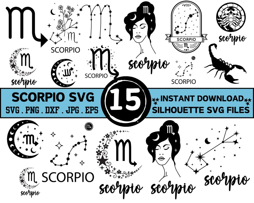 Scorpio Svg Bundle, Zodiac Svg, Zodiac Sign Svg, Scorpio Png, Scorpio ...