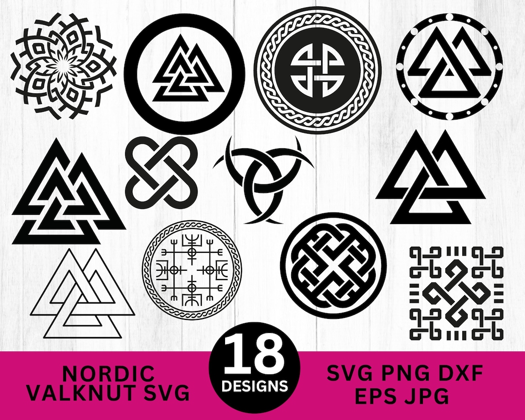 Nordic Valknut Svg, Nordic Valknut Cut Files for Cricut, Viking Symbol ...