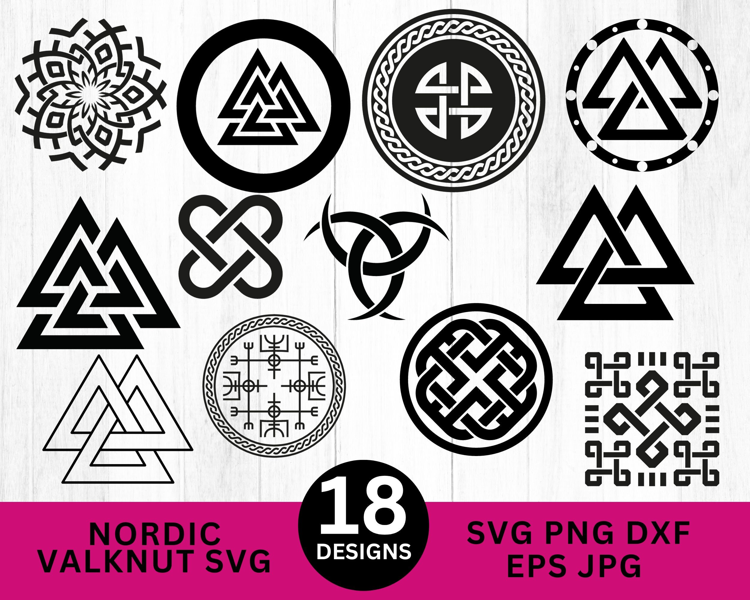Nordic Valknut Svg, Nordic Valknut Cut Files for Cricut, Viking Symbol ...