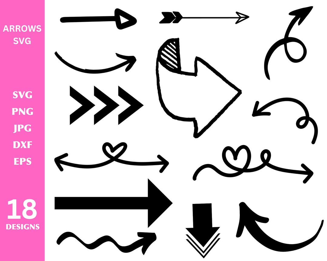 Arrow Svg Bundle, Arrows Svg, Arrow Clipart, Arrow Svg Bundle, Arrow ...