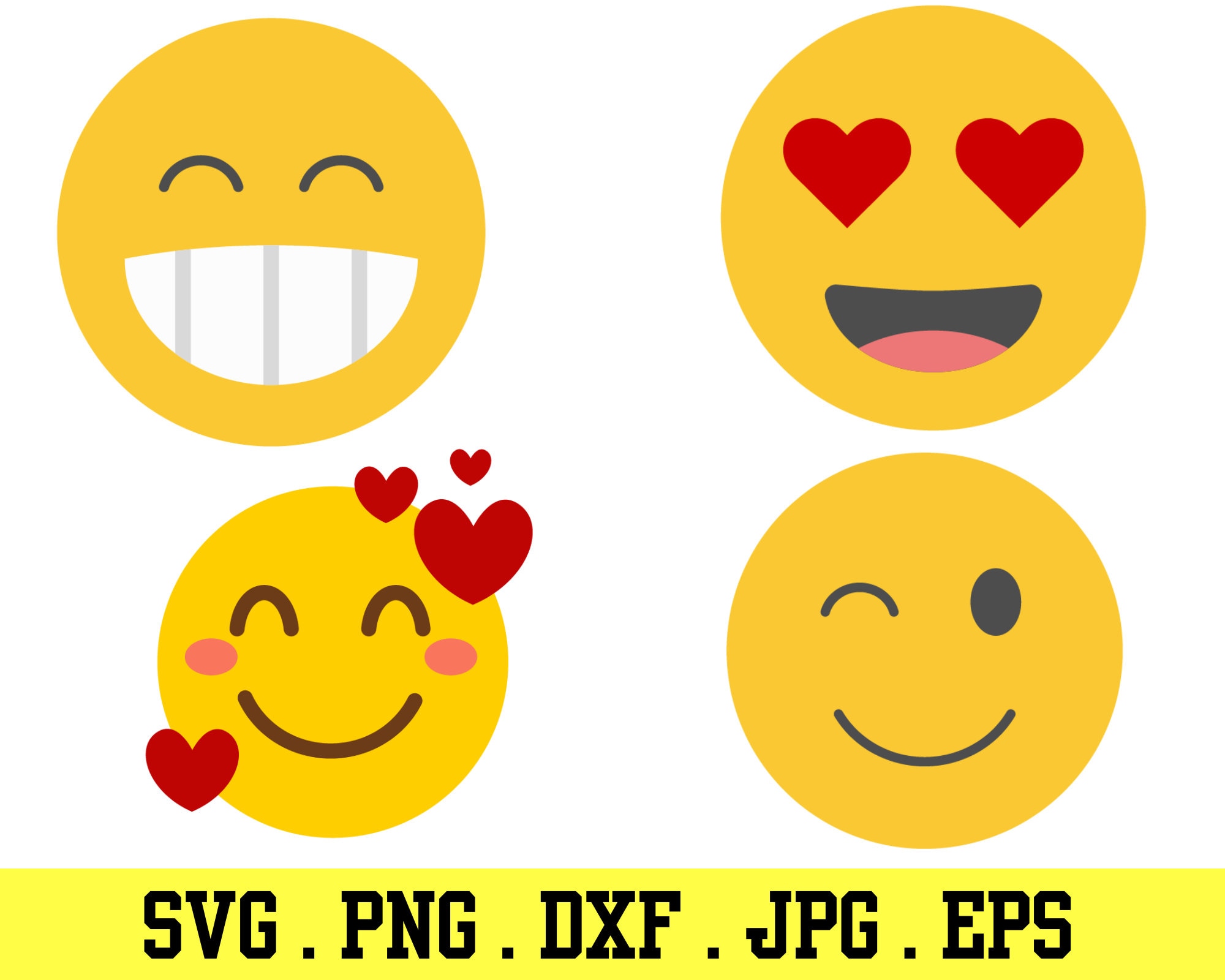 18emoji Svg Bundle Designs, Smiley Svg, Emoji Png, Trendy Svg, Emoji ...
