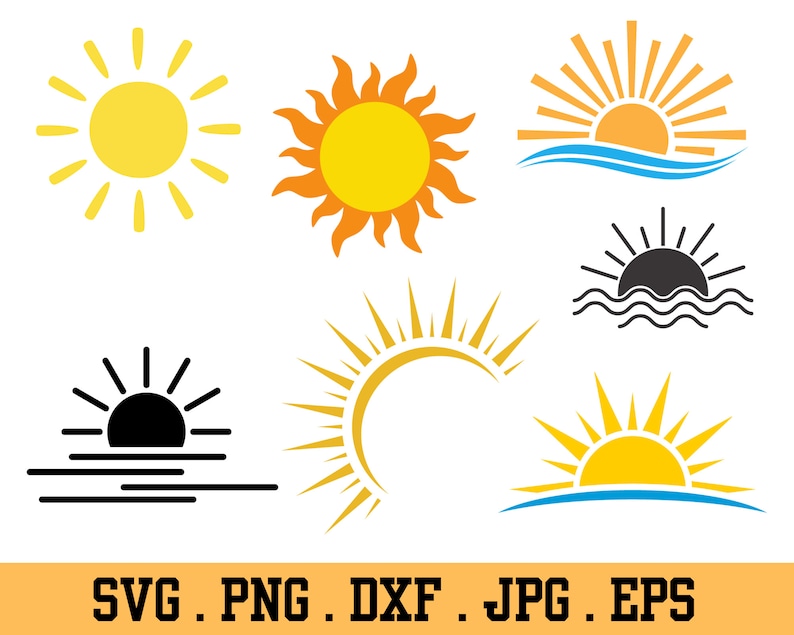 Sun Svg Bundle, Sun Clipart, Sun Png, Svg Files for Cricut, Svg Files ...