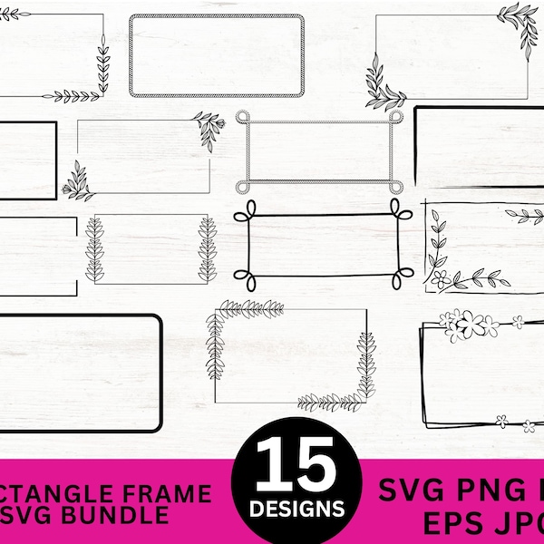 Rectangle Frame Svg - Etsy