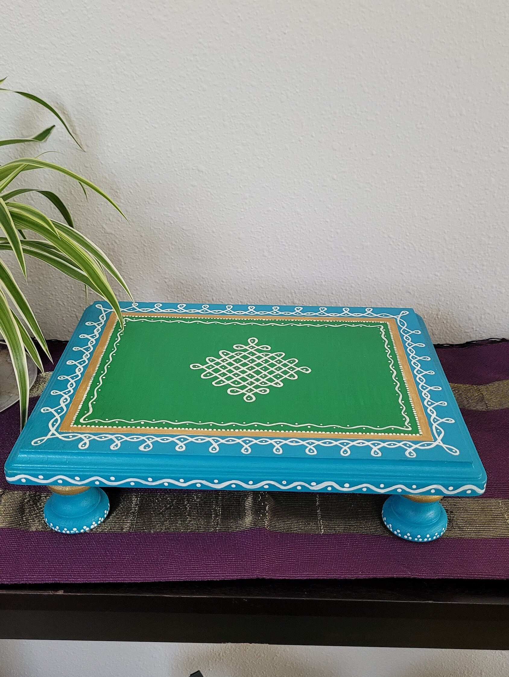 Handmade Kolam Chowky / Manai / Peeta | Pooja Room Decor | Indian Gift ...