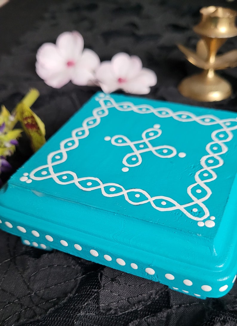 Mini Kolam Chowky / Manai / Peeta | Handmade |pooja Room Decor | Indian ...