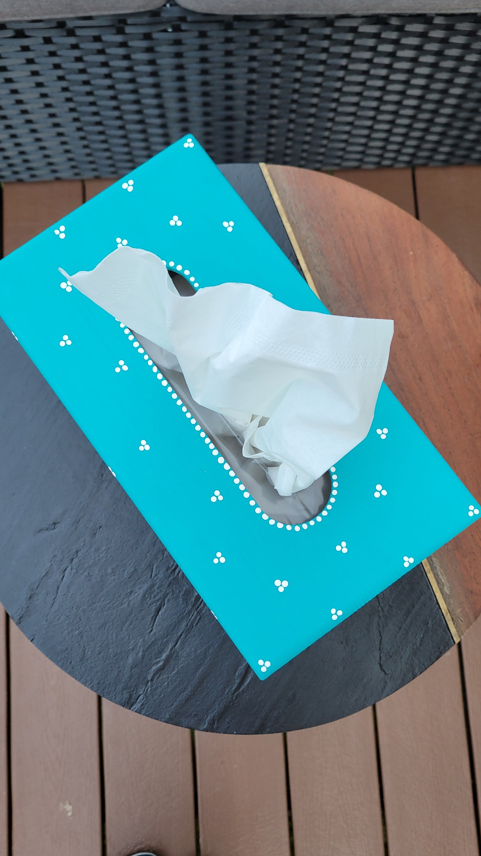 Kolam Tissue Box Cover | Wood Tissue Holder | Kolam Wood Tissue Holder ...