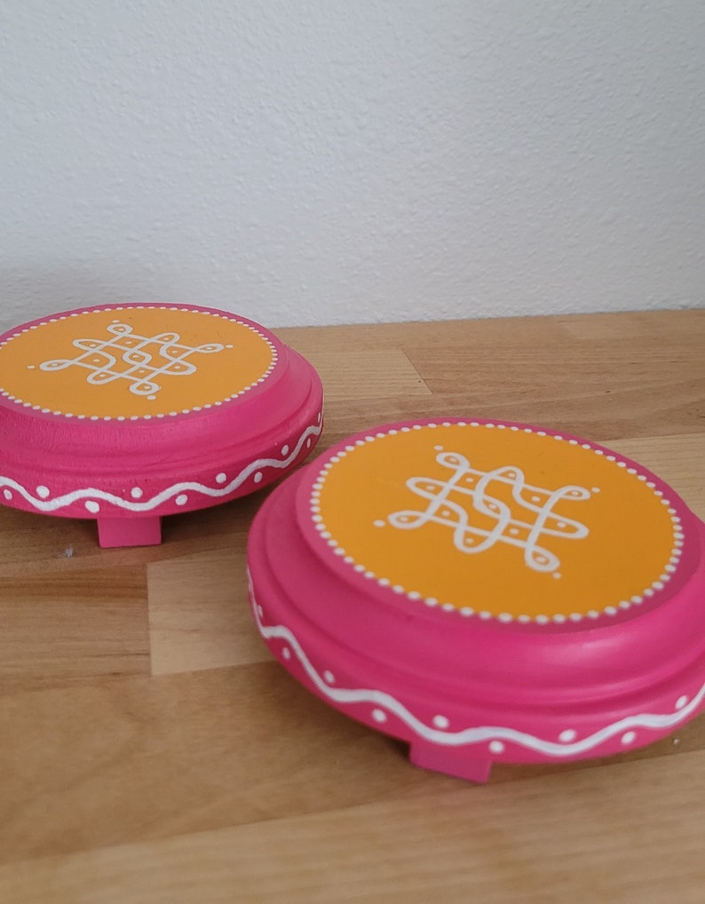 Mini Kolam Chowky / Manai / Peeta | Handmade |pooja Room Decor | Indian ...