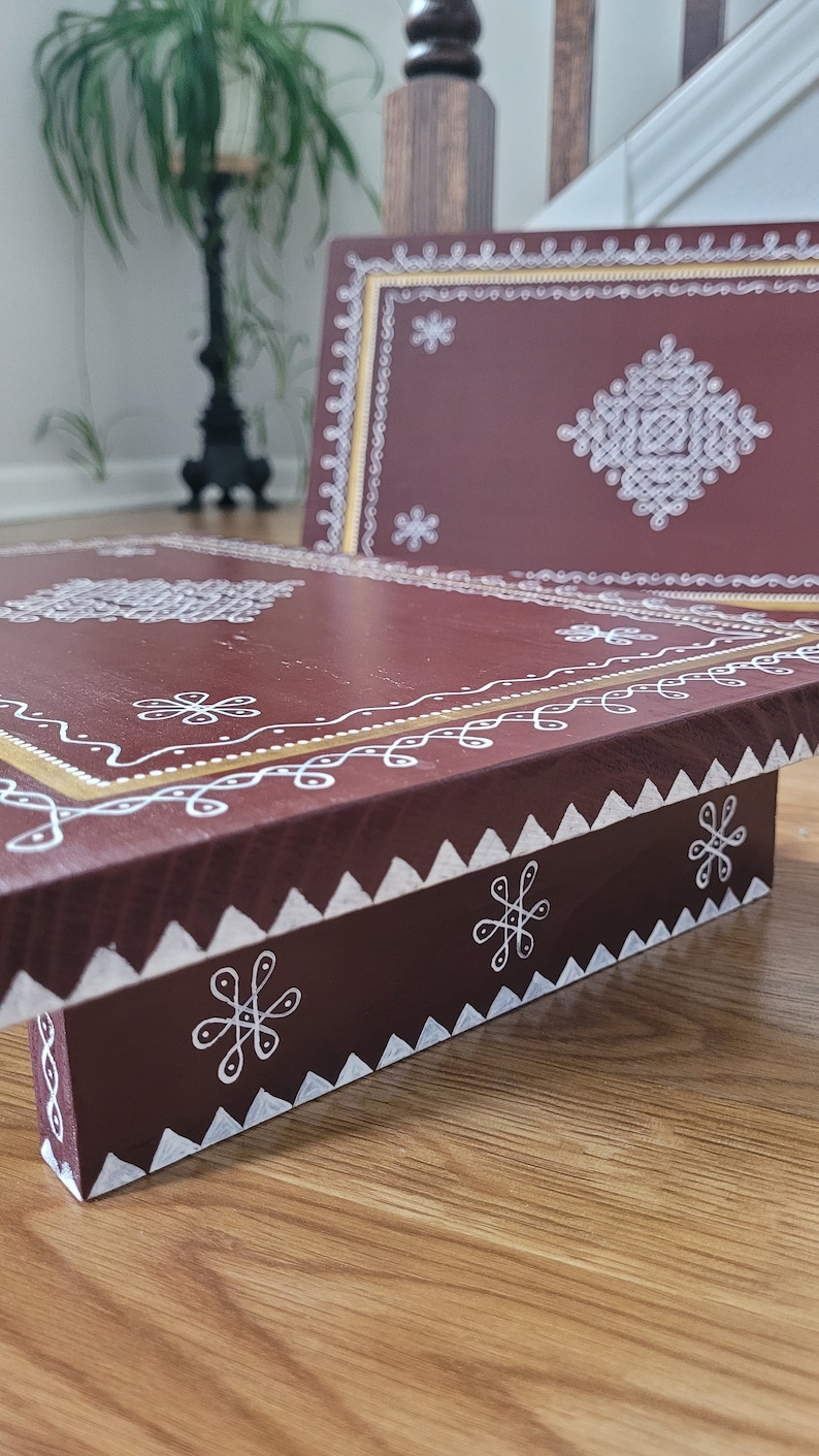 18×11.25inches Kolam Peeta / Floor Stool / Chowky / Manai | Pooja Room ...