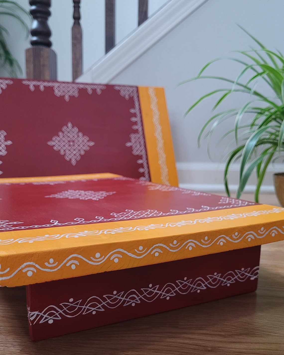 18×11.25inches Kolam Peeta / Floor Stool / Chowky / Manai | Pooja Room ...