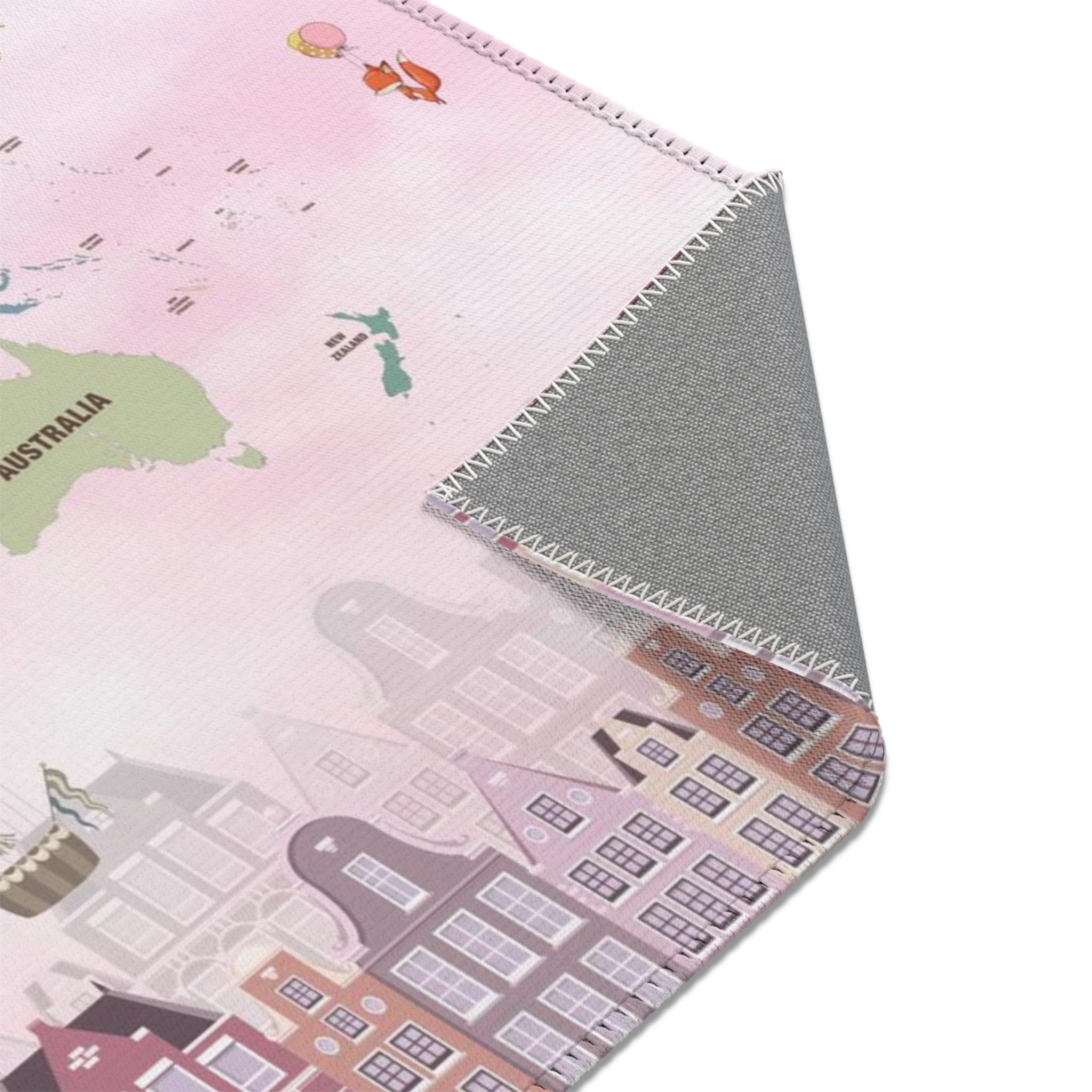 Nursery World Map Rug, World Map Rug, Nursery Rug, Tummy Time Rug, Soft ...