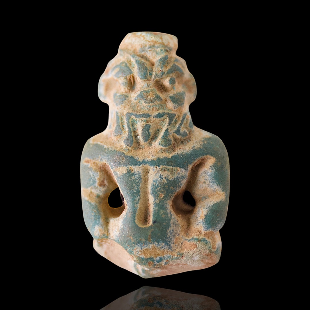 Egyptian Antique Faience Pataikos Amulet Ancient Egypt - Etsy