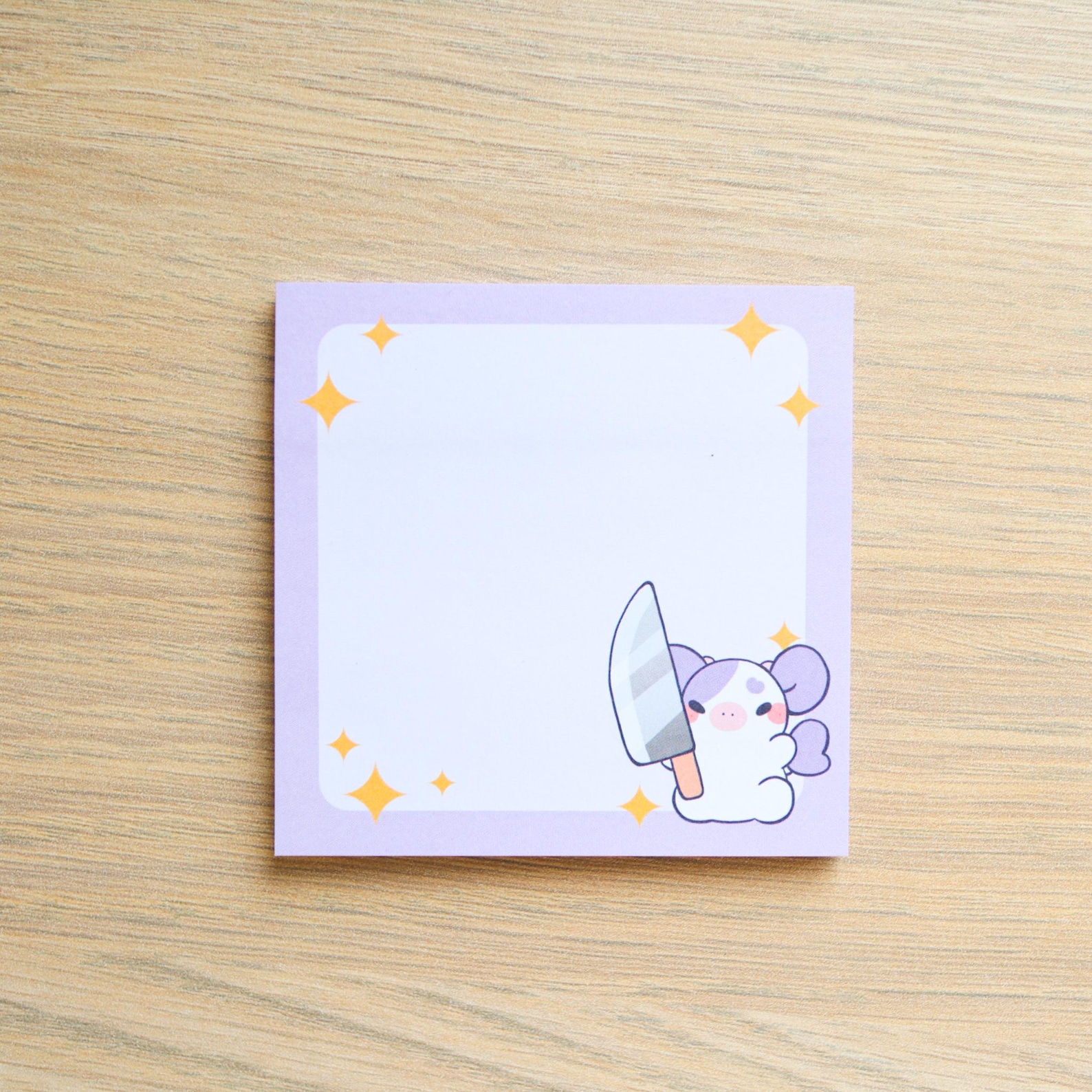 Knife Cow Sticky Notes Cute Sticky Notes, Cute Notepad, Cute Animal ...