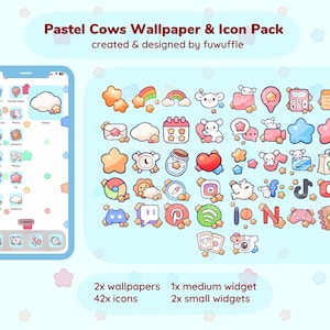 Cute Cow Icon Set, Cute Icons, Ios Android App Icons, Wallpapers for ...