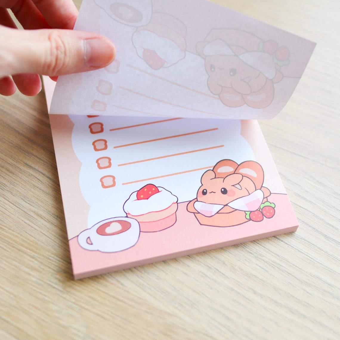Bread Bunny to Do List Notepad Bunny Notepad, Cute Notepad, Planner Pad ...