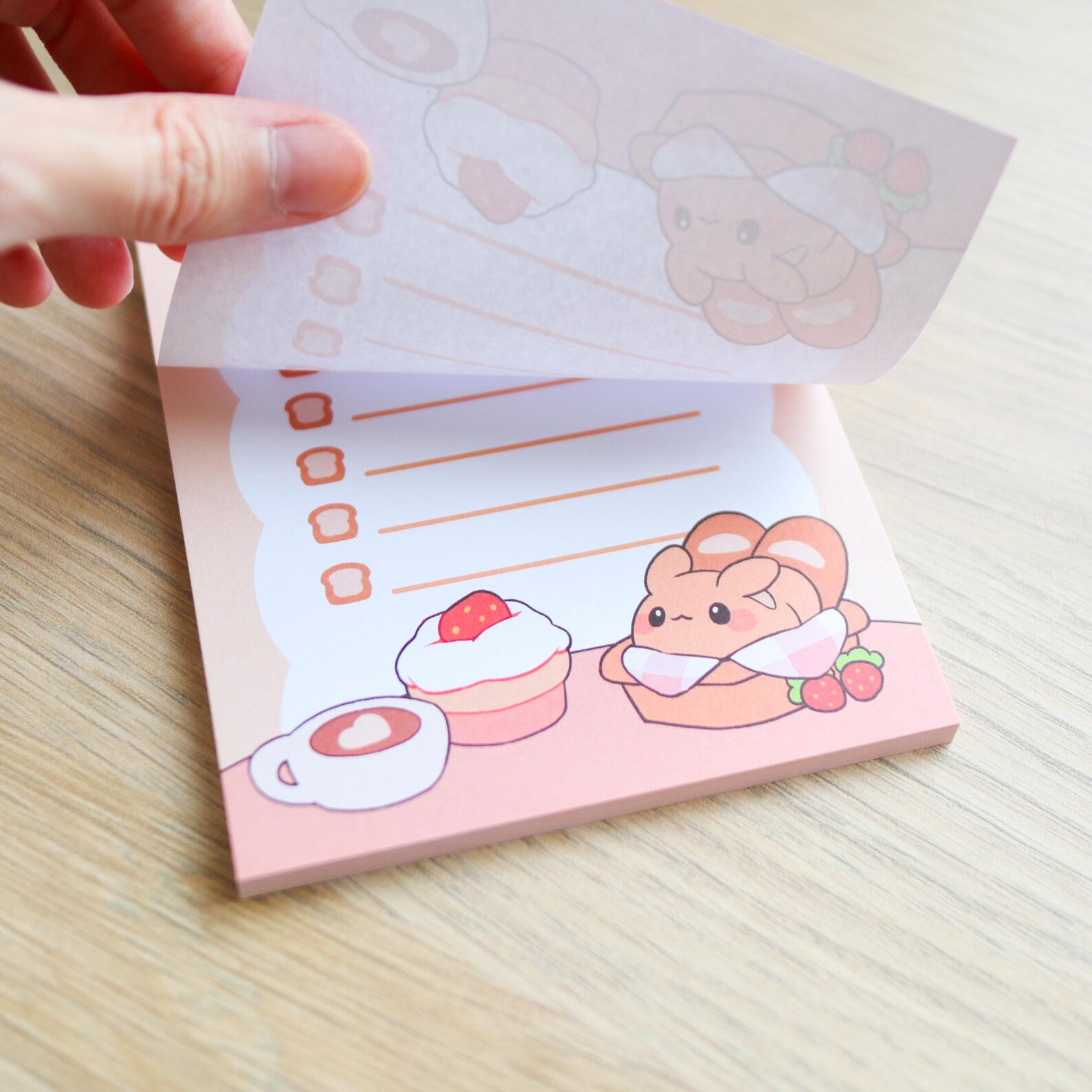 Bread Bunny to Do List Notepad Bunny Notepad, Cute Notepad, Planner Pad ...