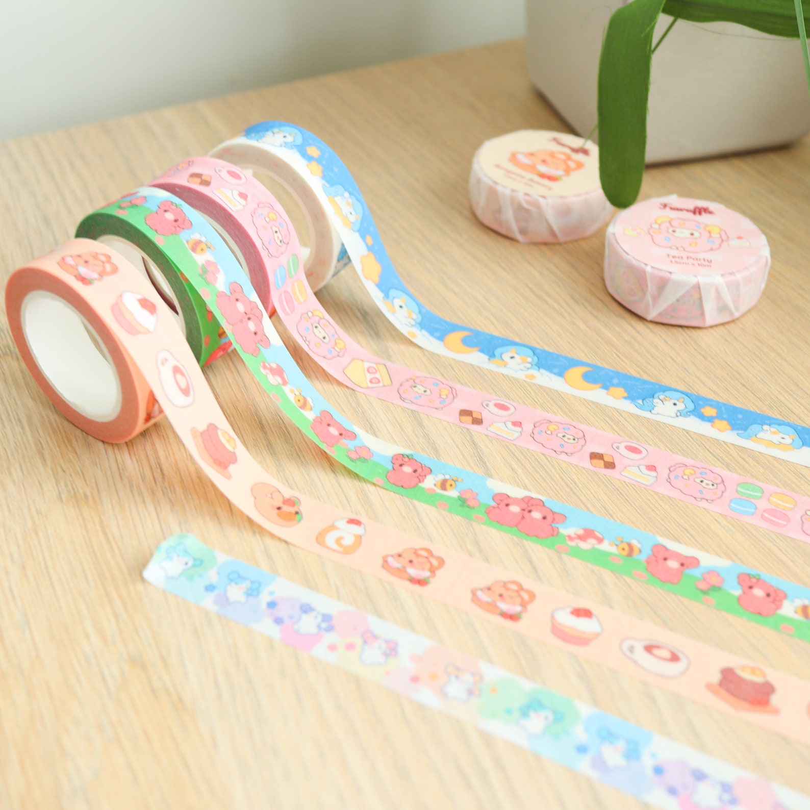 Bunny Bakery Washi Tape, Cute Rabbit Design for Scrapbooking, Planners ...
