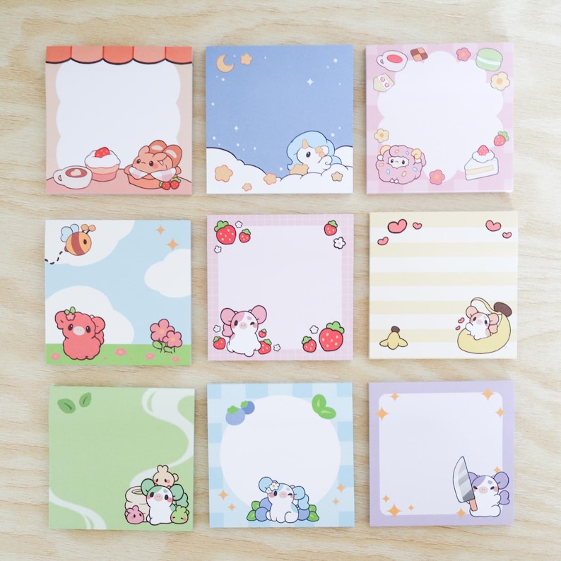 Knife Cow Sticky Notes | Cute Sticky Notes, Cute Notepad, Cute Animal ...