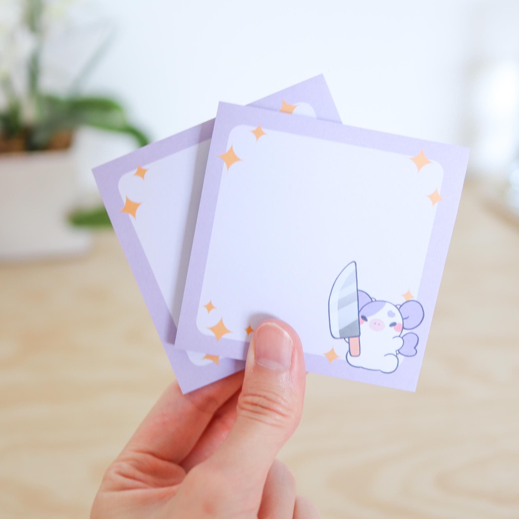 Knife Cow Sticky Notes Cute Sticky Notes, Cute Notepad, Cute Animal ...