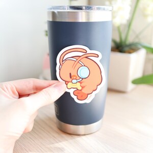 Gamer Shrimp Vinyl Sticker | Shrimp Bad Posture Check Sticker, Gamer ...