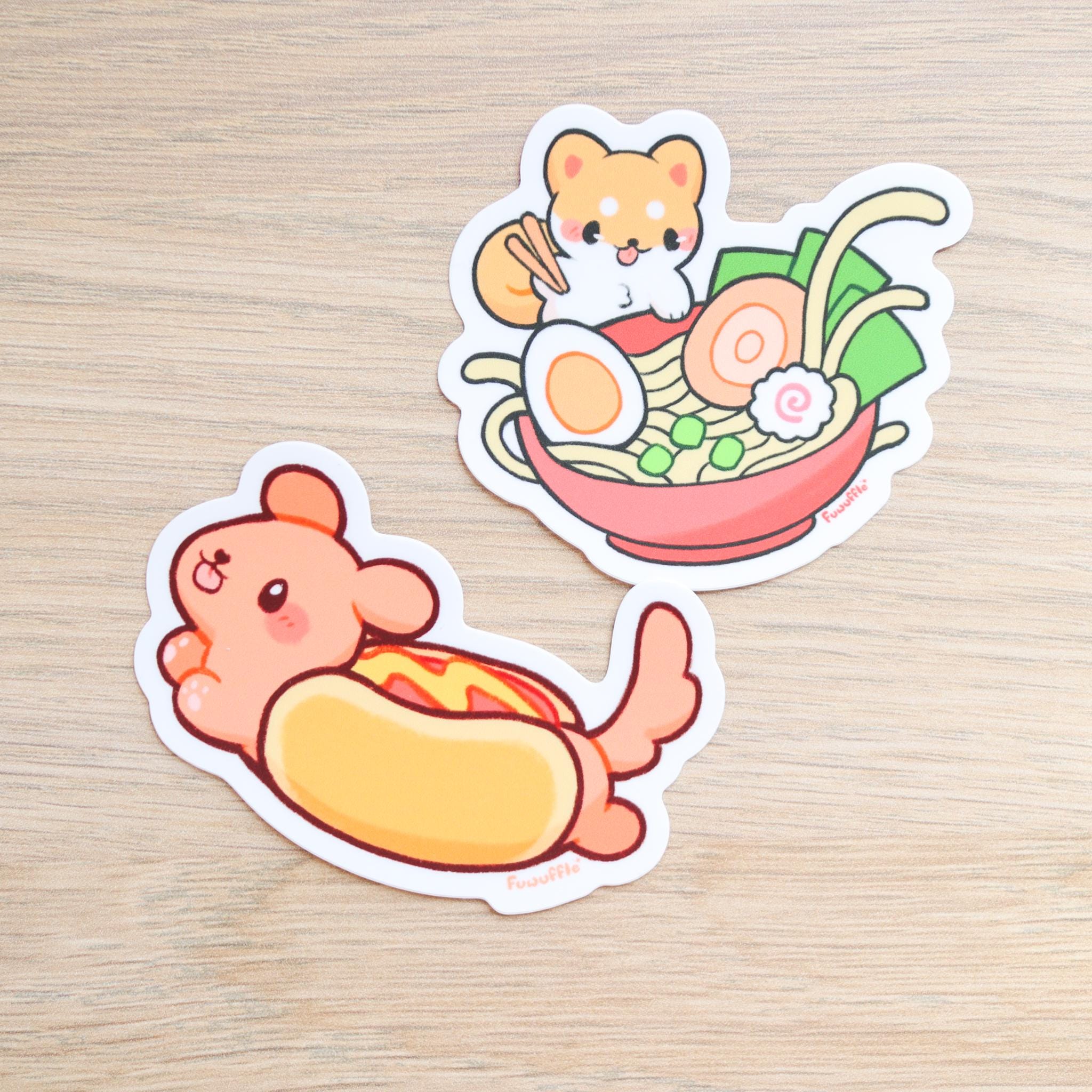 Hot Dog Dachshund Vinyl Sticker | Cute Kawaii Dachshund Sticker, Hot ...