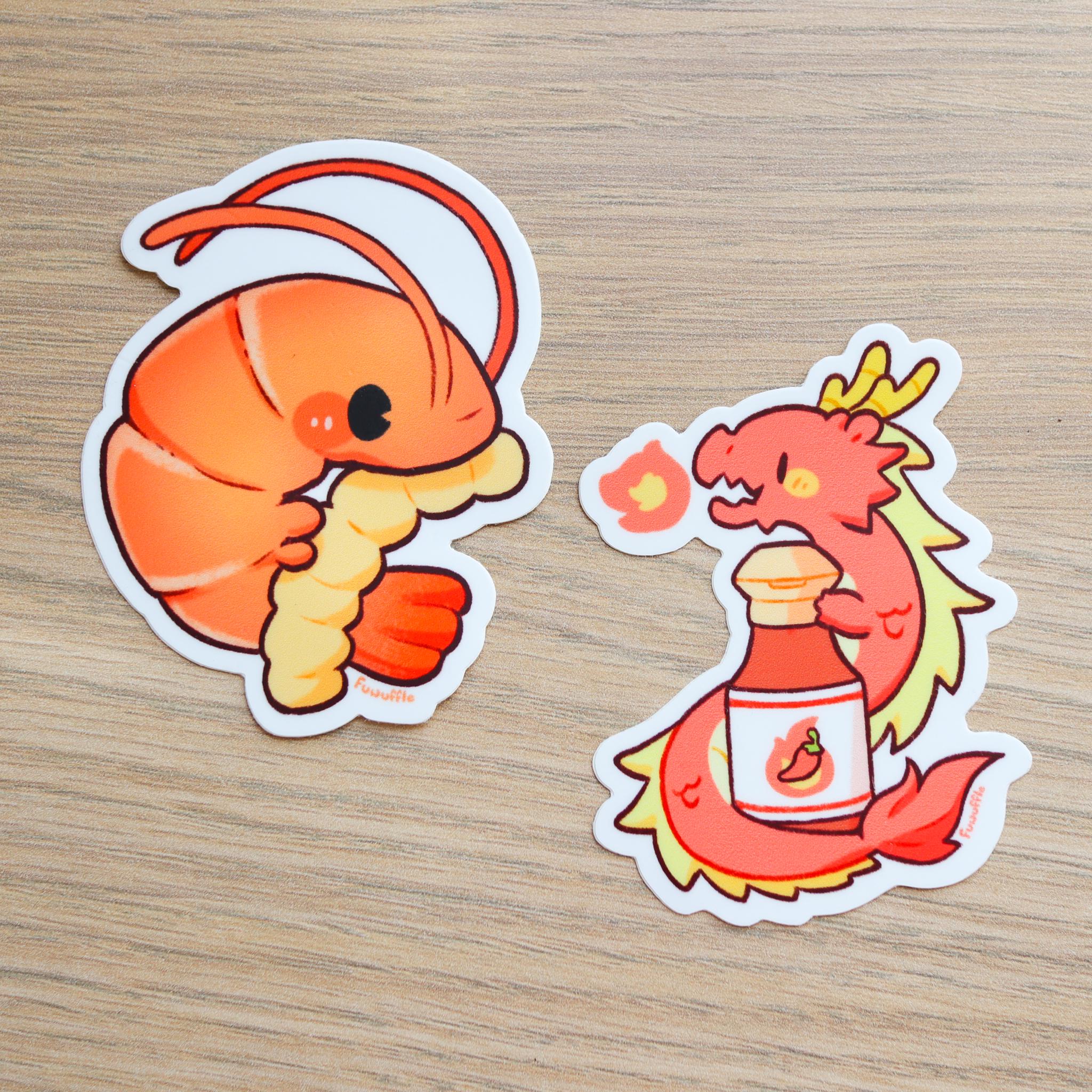 Shrimp Vinyl Sticker | Shrimp Chips Sticker, Shrimp Crackers Sticker ...