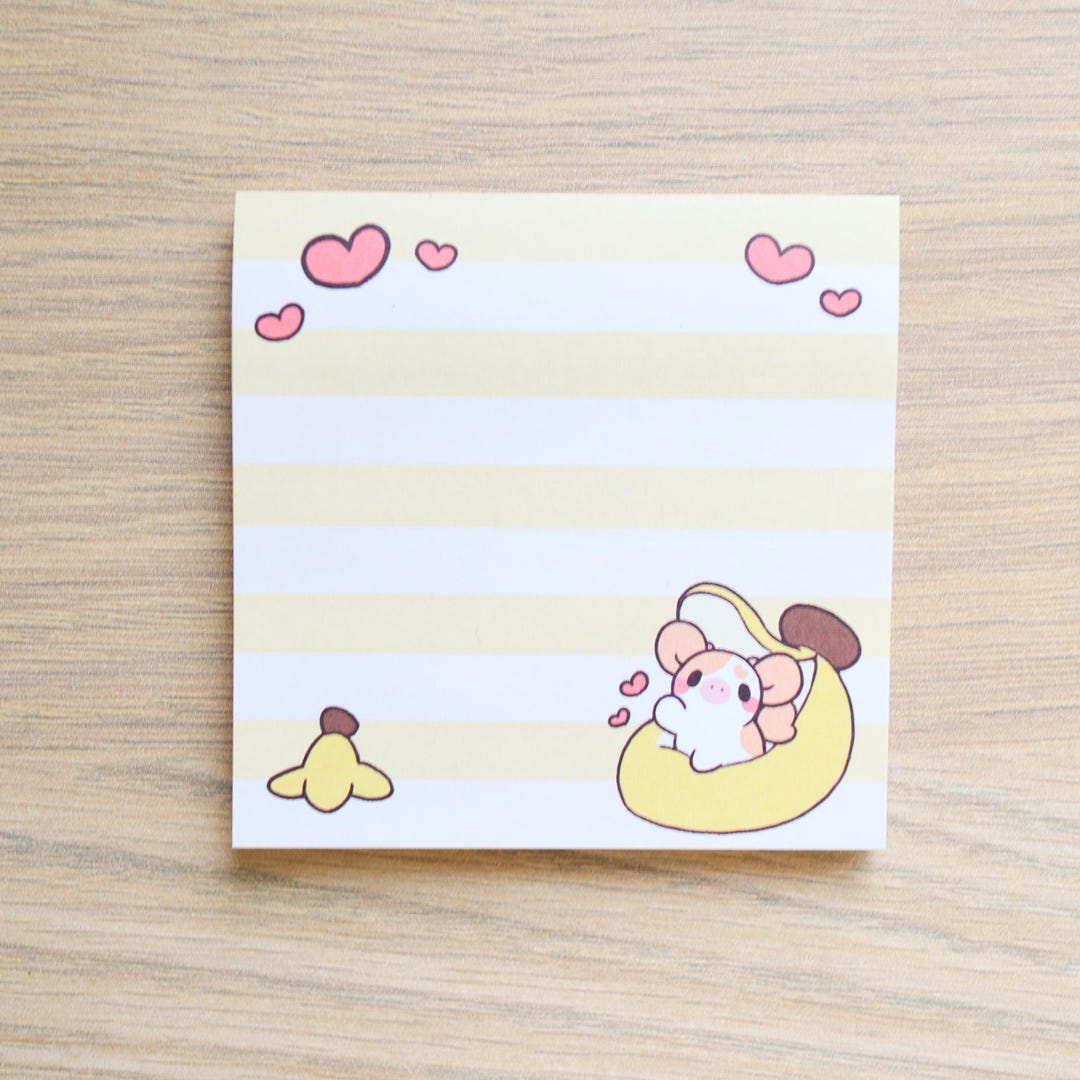 Banana Cow Sticky Notes | Cute Sticky Notes, Cute Notepad, Cute Animal ...