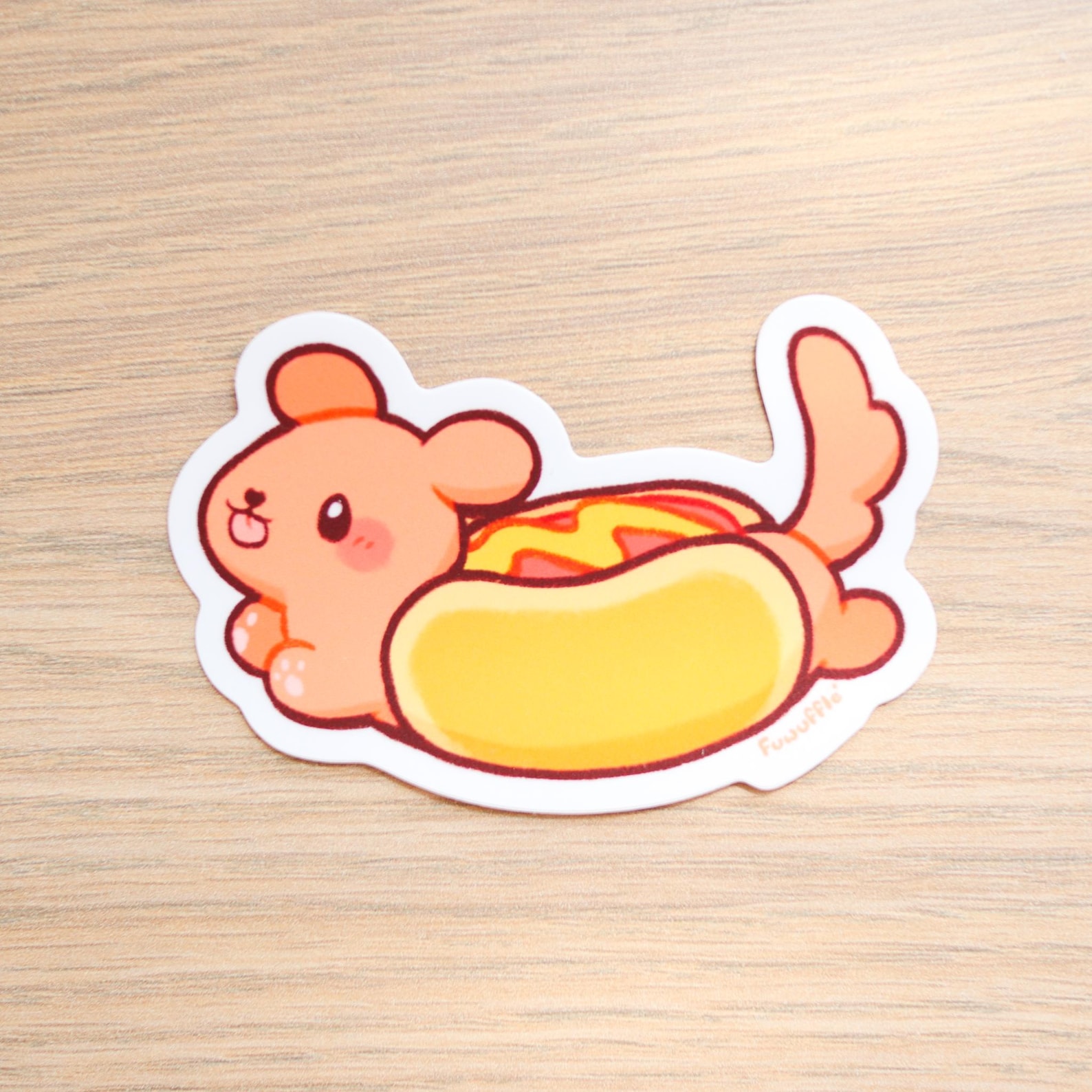 Hot Dog Dachshund Vinyl Sticker | Cute Kawaii Dachshund Sticker, Hot ...
